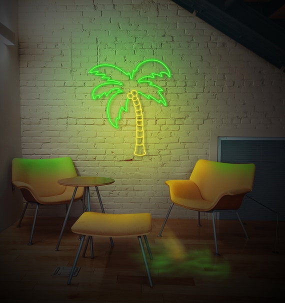 PALM TREE Neon Light Neon Sign Wall Decor Retro Neon - Etsy
