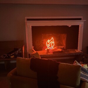 Fire Neon Sign, Fire Led Sign, Fire Light up Sign, Bonfire Neon Sign ...
