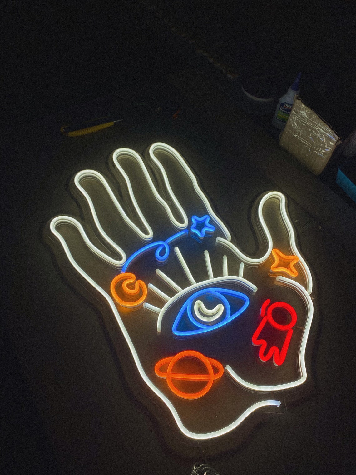 Spiritual Handspiritual Neon Sign Led Neon Sign Neon Light - Etsy