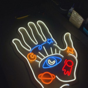 Spiritual Handspiritual Neon Sign, Led Neon Sign, Neon Light, Neon Sign ...