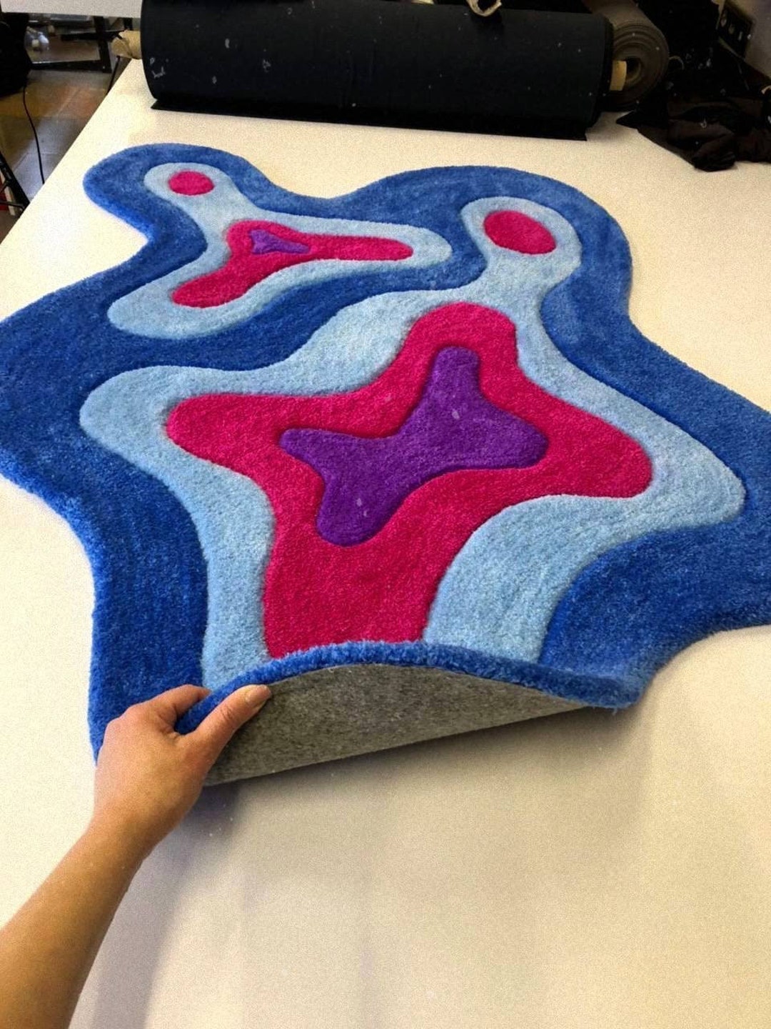 Abstract Rug Handmade Rugs, Any Logo Rug, Any Symbol Rug, Cut Pile Rug ...