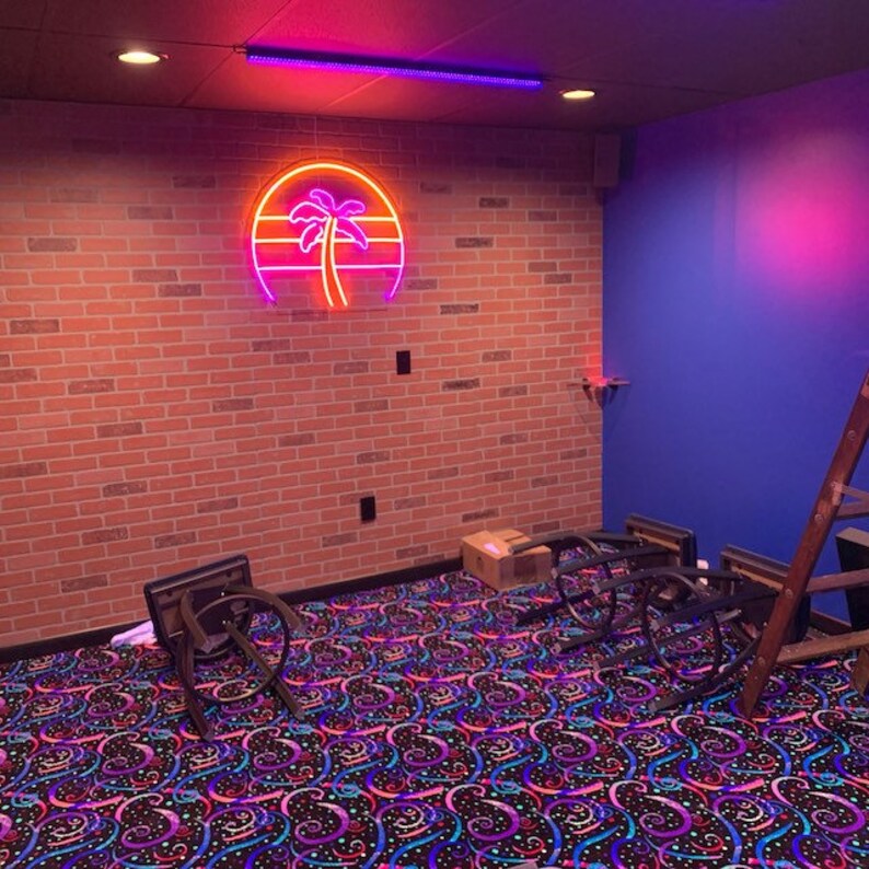 PALM TREE RETRO 80S Neon Light Neon Sign Wall Decor Retro | Etsy