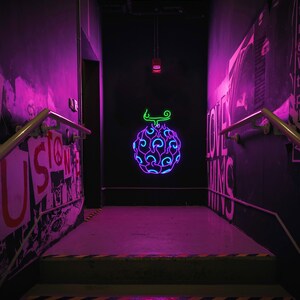 Neon Spectacle: Exotic Anime Fruit Radiance for Your Space Colorful ...