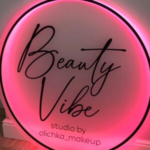 Business Neon Lights Mirror Logo Sign Acrylic Custom Logo - Etsy