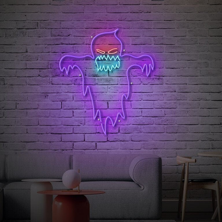 SCARY Ghostevil Ghost/neon Signdecor for Room Neon Light - Etsy