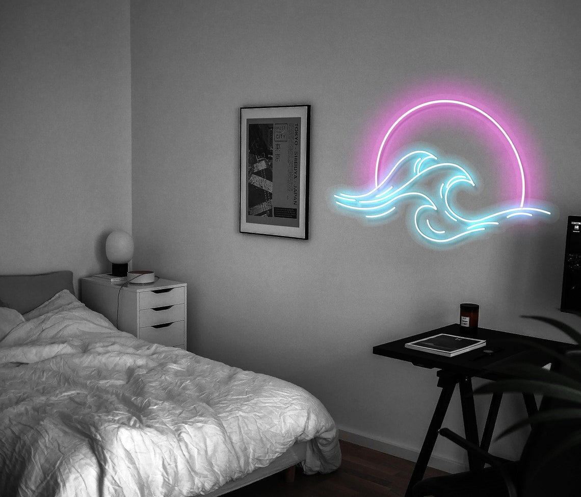 Sunset Wave LED Neon Signgiftwall Decorcustom Signneon | Etsy