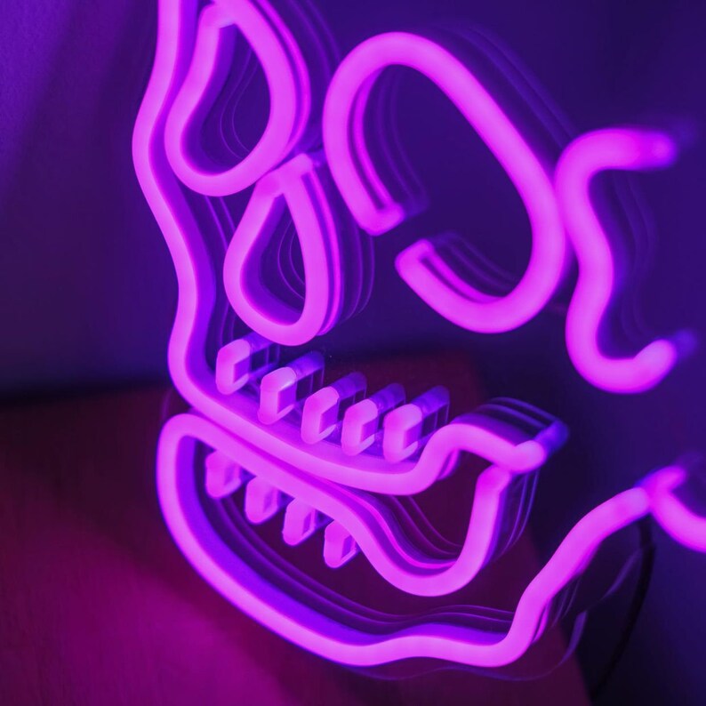 Head Skull Neon Sign for Room Decor for Room Personalized - Etsy
