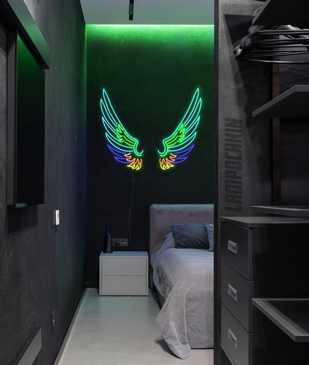 Angel Wings Neon Sign Lotus Neon Sign, Home Decor, Home Neon Sign, Home ...