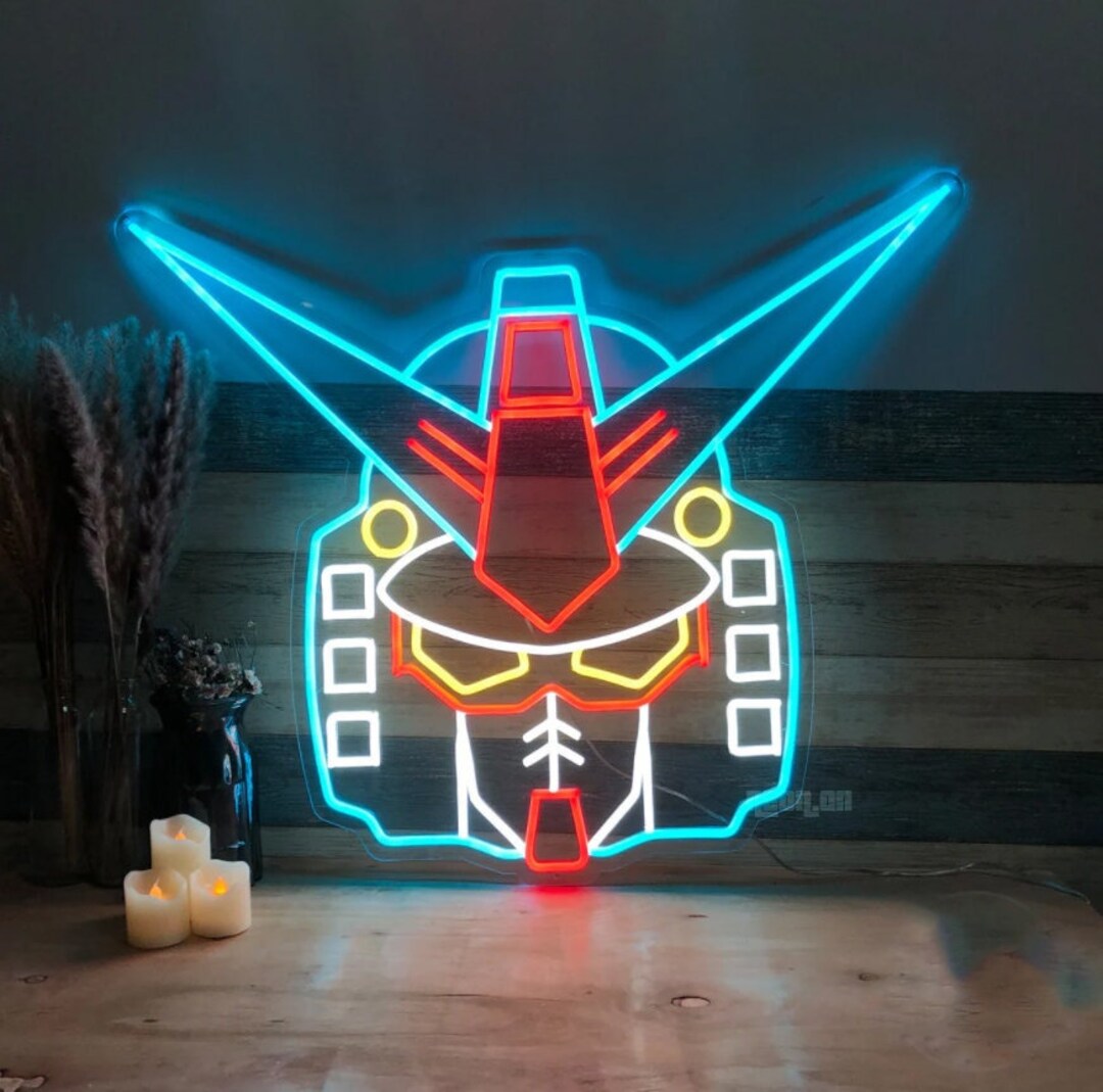 Cartoon Neon Light, Robot Sign, Anime Neon Sign,wall Decor Anime, Robo ...