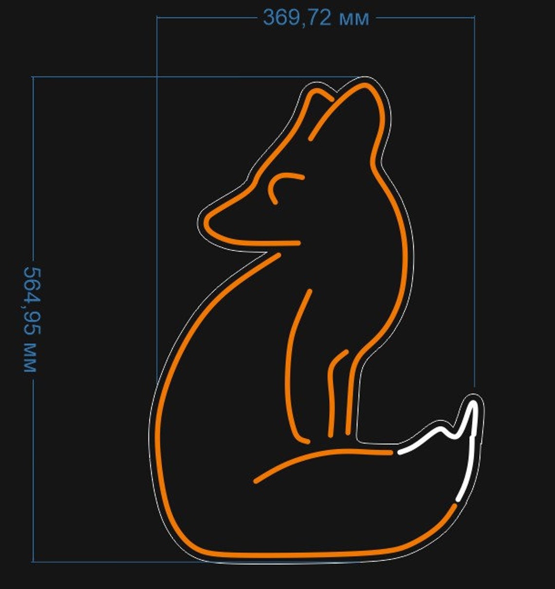Fox Neon Sign Fox Led Neon Animal Neon Orange Neon - Etsy UK