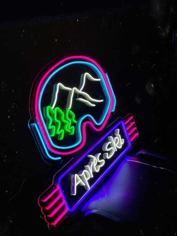 Apres Ski Ski Goggles LED Neon Sign Wall Decor Wall Sign - Etsy