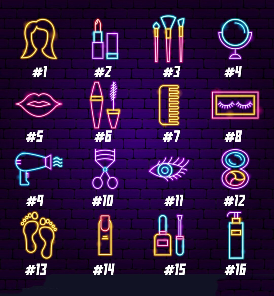 Beauty Salon LED Neon Sign Aesthetic Shop Sign Decor Custom Makeup ...