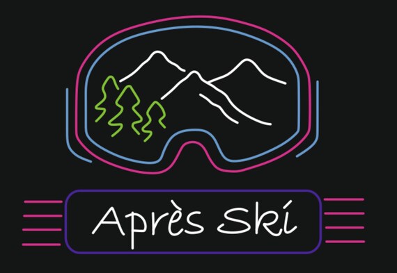 Apres Ski Ski Goggles LED Neon Sign Wall Decor Wall Sign | Etsy