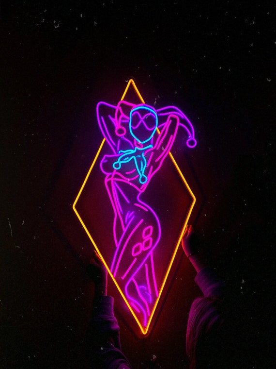 Sexy Clown Neon Sign Clown Neon Girl Clown - Etsy