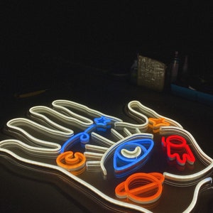 Spiritual Handspiritual Neon Sign, Led Neon Sign, Neon Light, Neon Sign ...