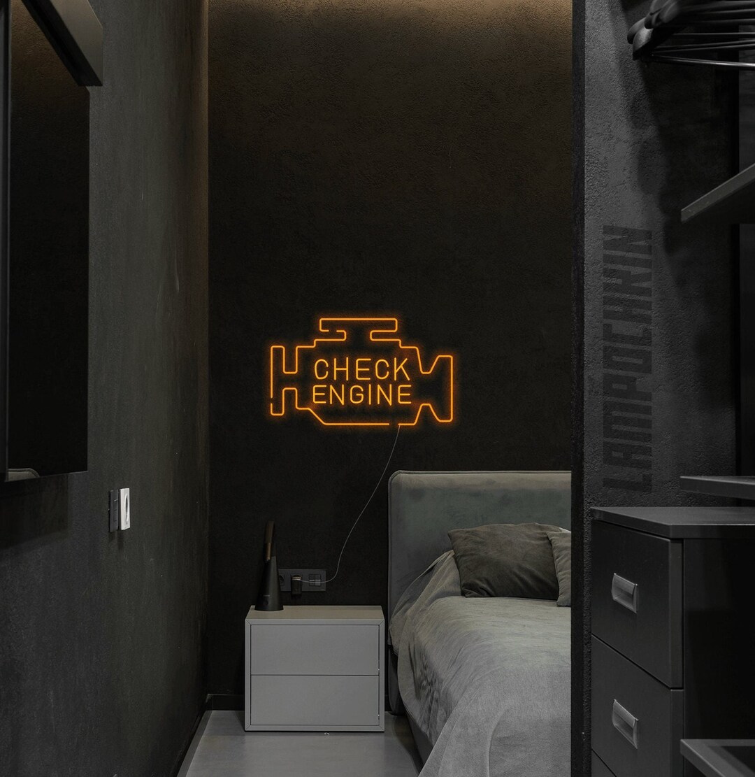 Check Engine Light Symbol Caution Light Check Engine Sign - Etsy