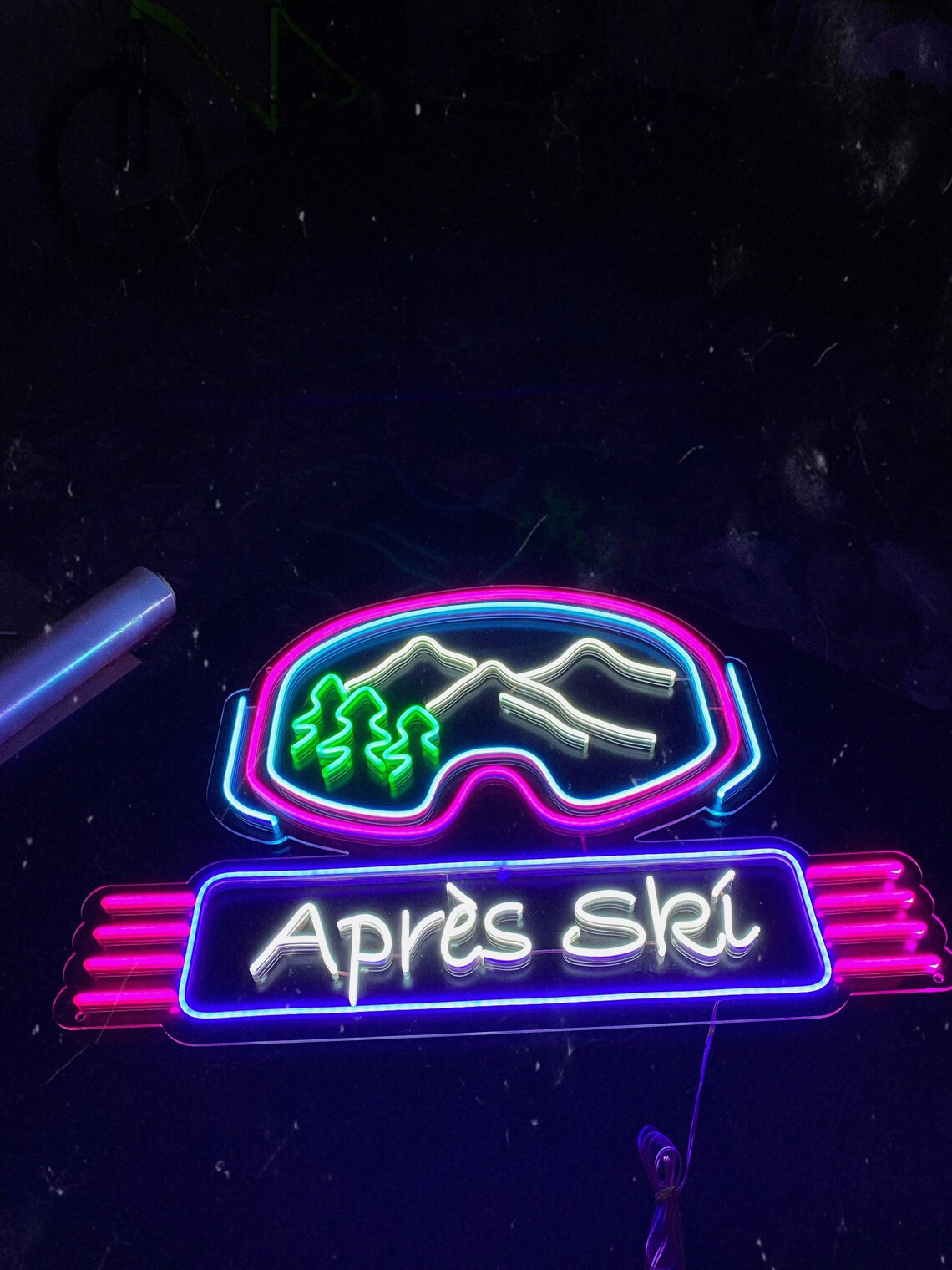 Apres Ski Ski Goggles LED Neon Sign Wall Decor Wall Sign - Etsy