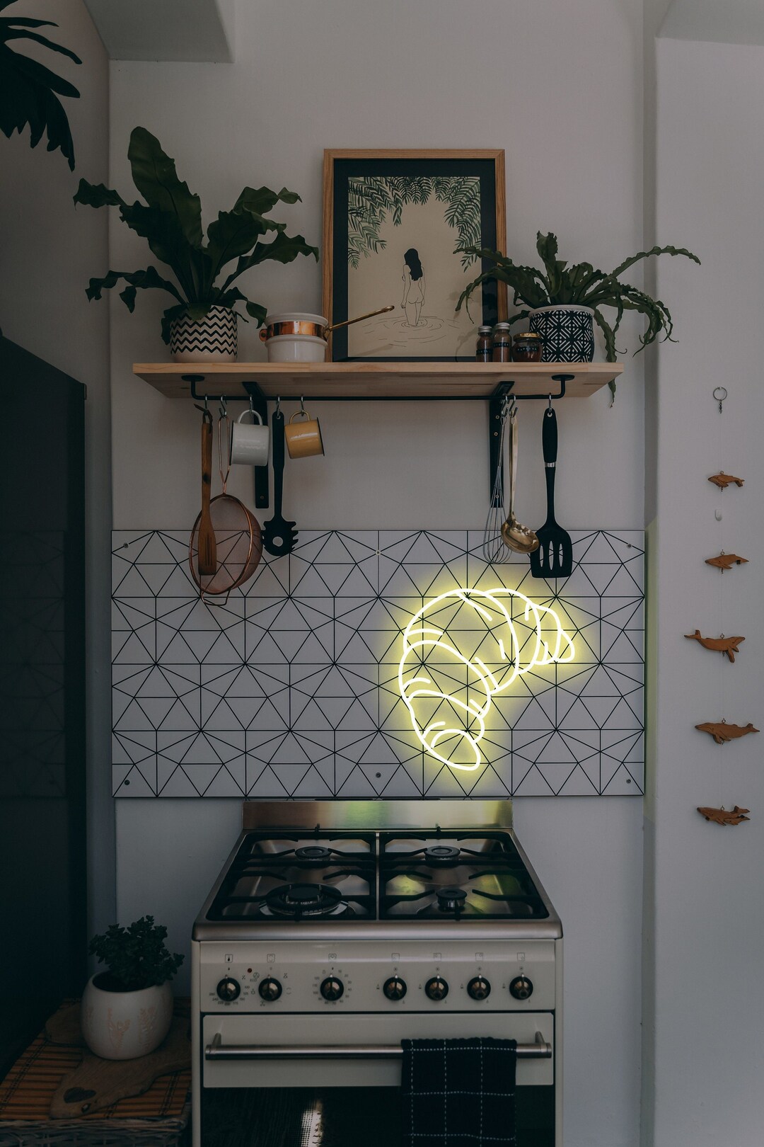 Croissant Neon Sign Croissant Kitchen Decor / Croissant Home - Etsy