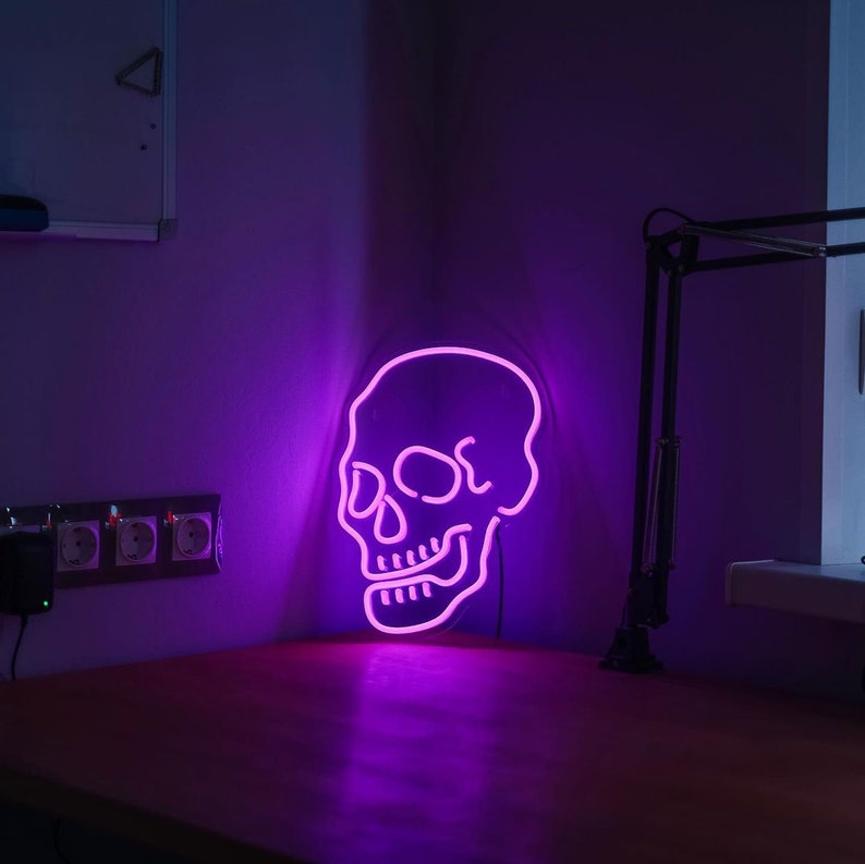 Head Skull Neon Sign for Room Decor for Room Personalized - Etsy