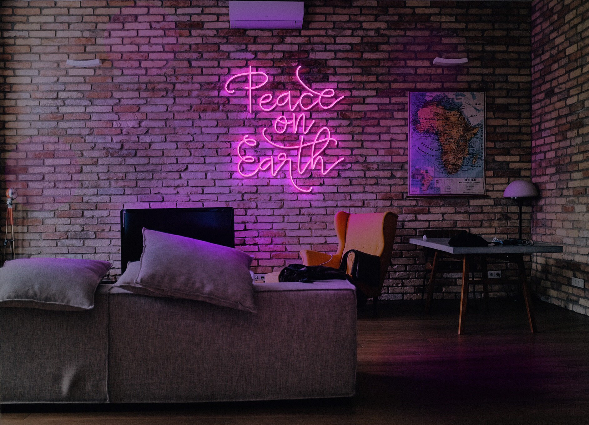 Peace on Earth Neon Light Peace on Earth Sign Neon Light - Etsy