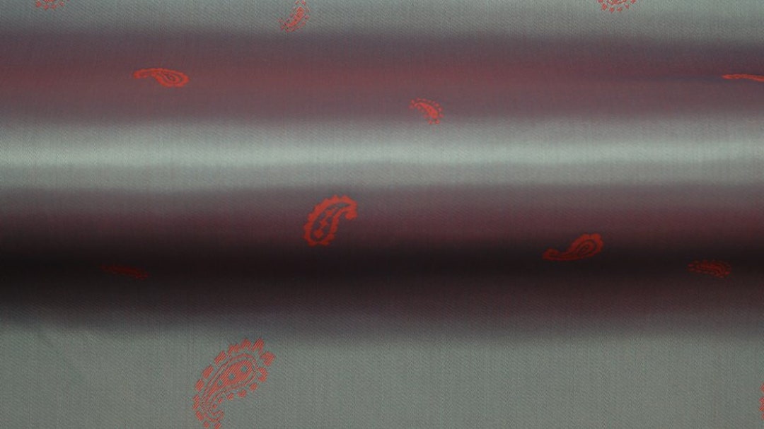 2 Tone Red/turquoise Paisley Lining - Etsy