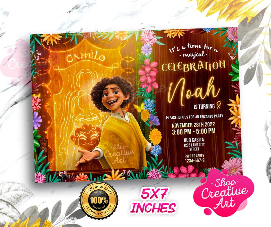 Charm, Camilo Birthday Invitation Template Printable, Kids Birthday ...