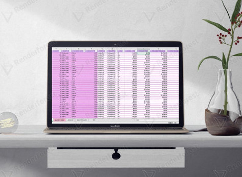 Dashboard Interactive Excel Template Small Business Profit Rate ...
