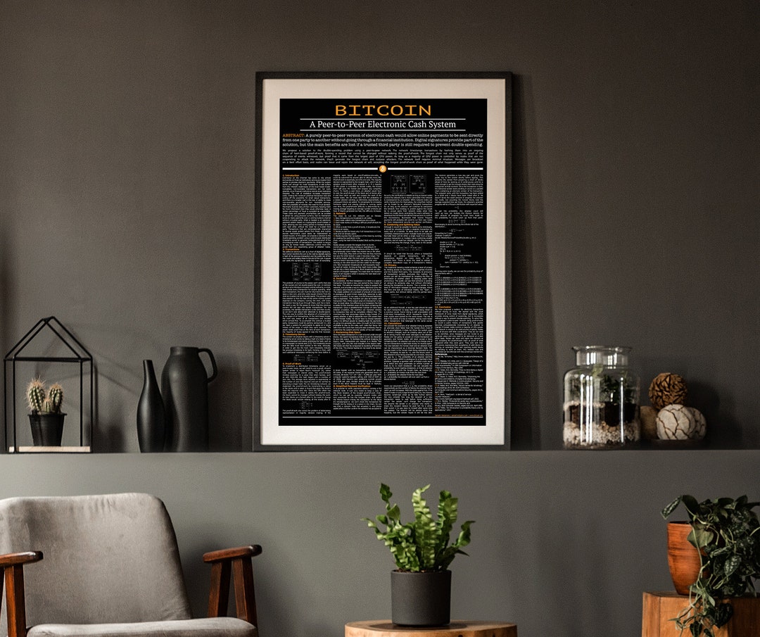 Bitcoin Whitepaper Poster - Etsy