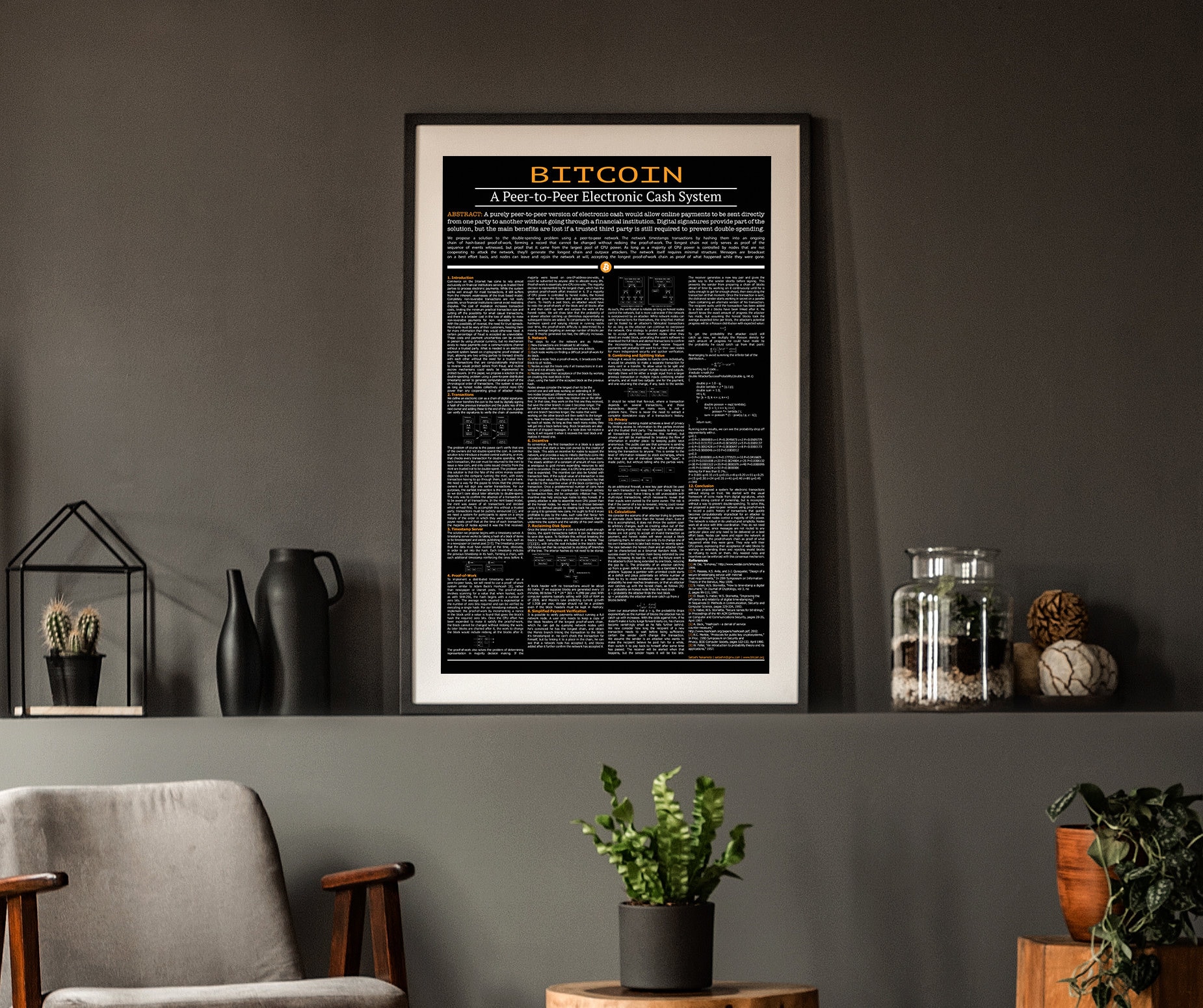 Bitcoin Whitepaper Poster - Etsy