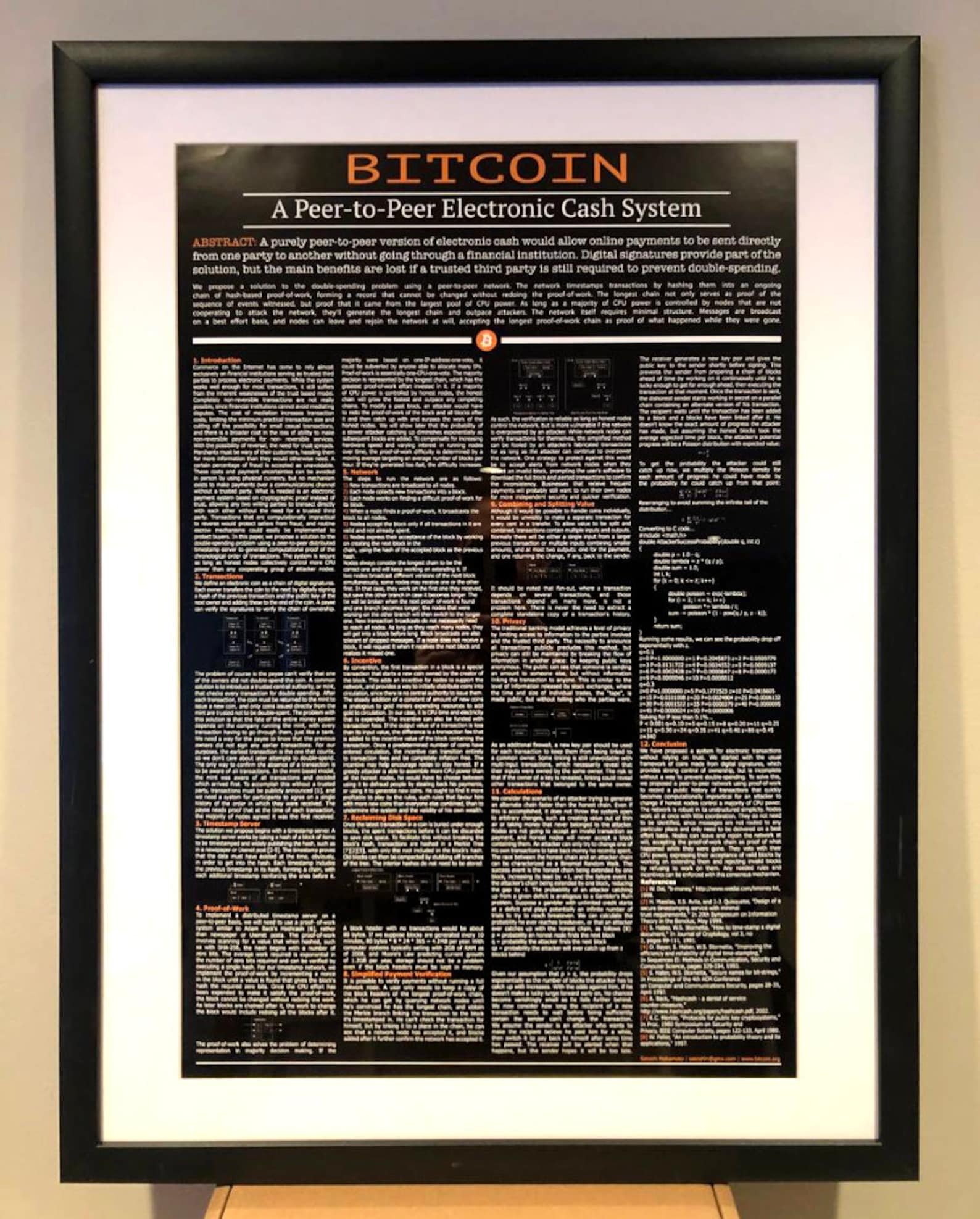 Bitcoin Whitepaper Poster - Etsy