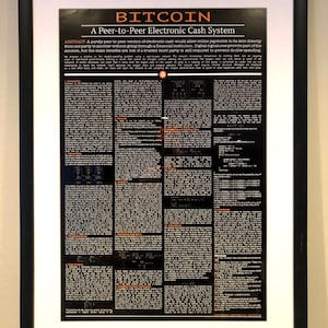 Bitcoin Whitepaper Poster - Etsy