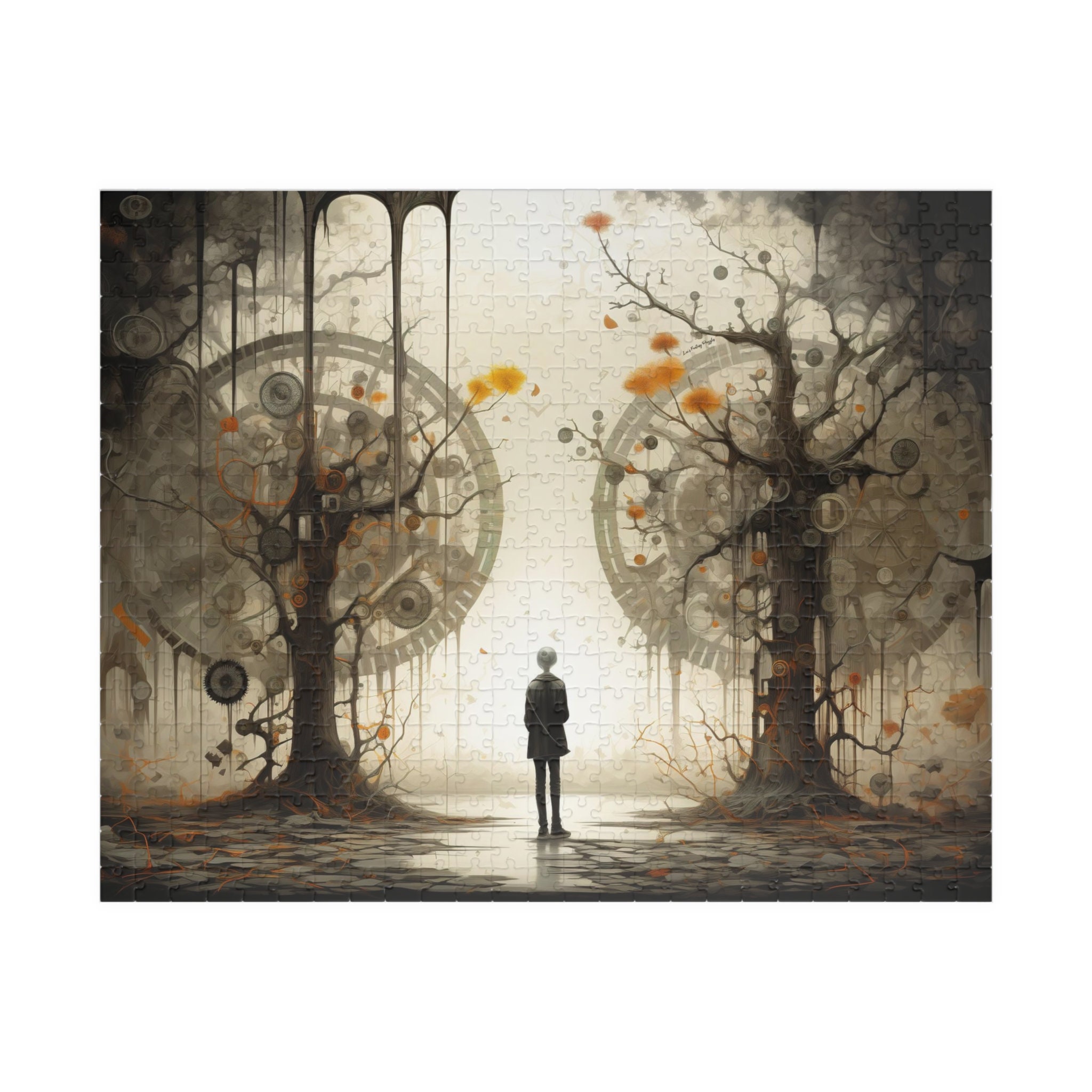 Alone and Unafraid With Bare Trees in a Dream, Surreal World Artsy ...