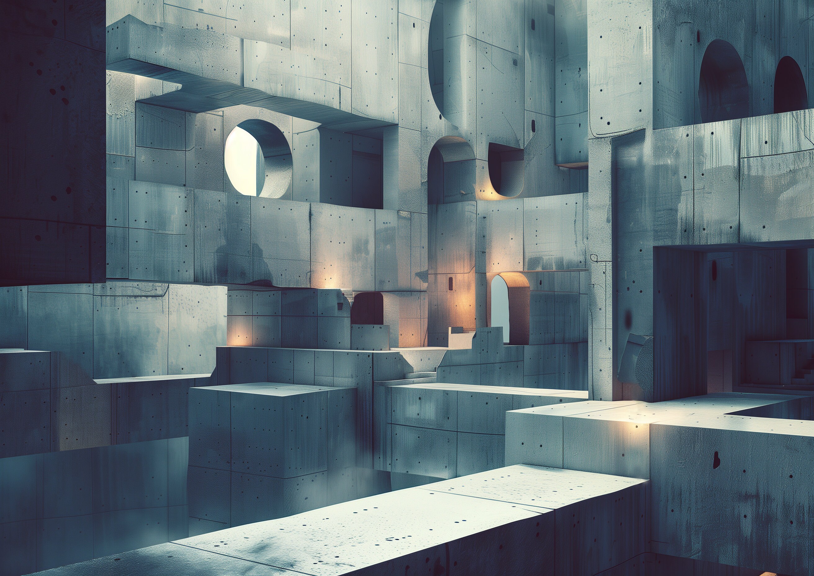 Complex Surreal Concrete Architecture Jigsaw Puzzle, Architect Puzzle ...