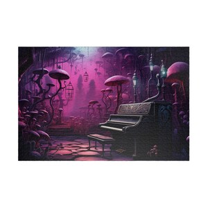 Artsy Puzzle, Piano, Music and Mushrooms in A Dreamy Purple World ...