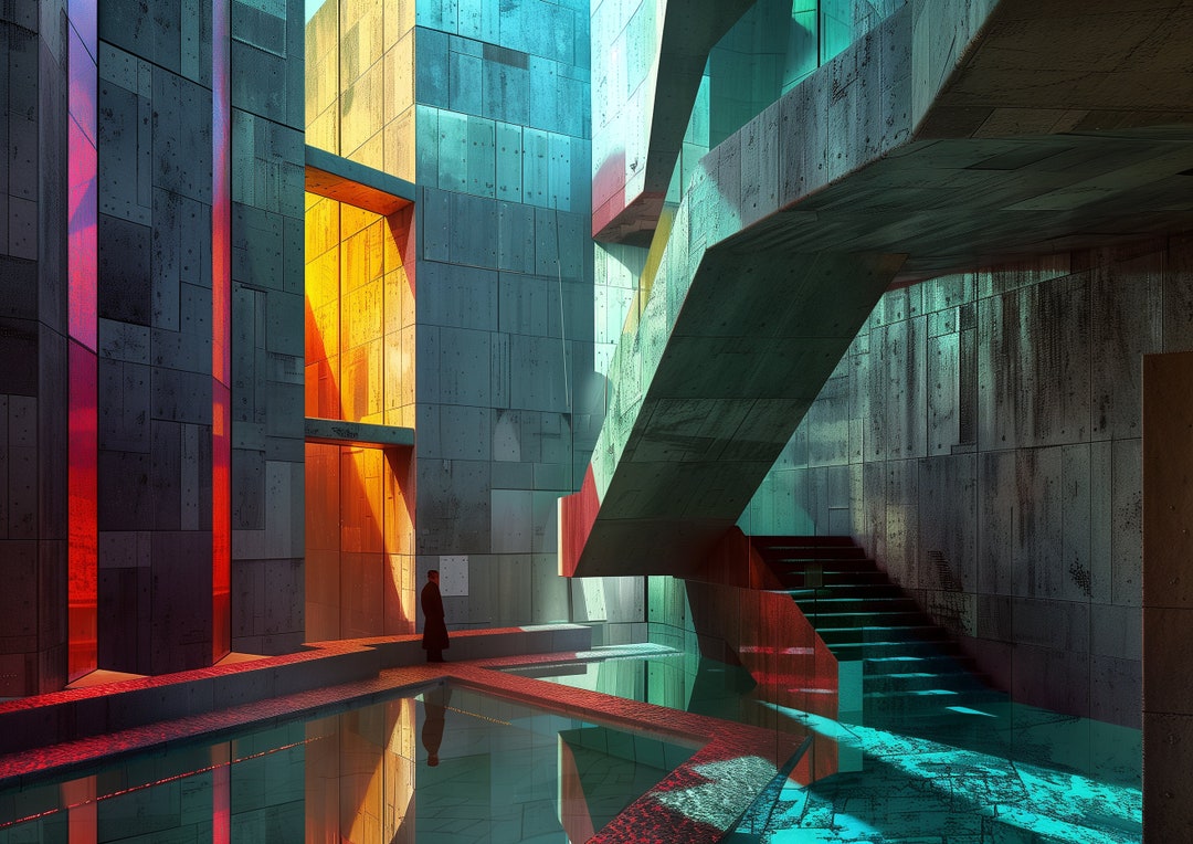 Colorful Surreal Concrete Architecture Puzzle, Architect Puzzle by Lui ...