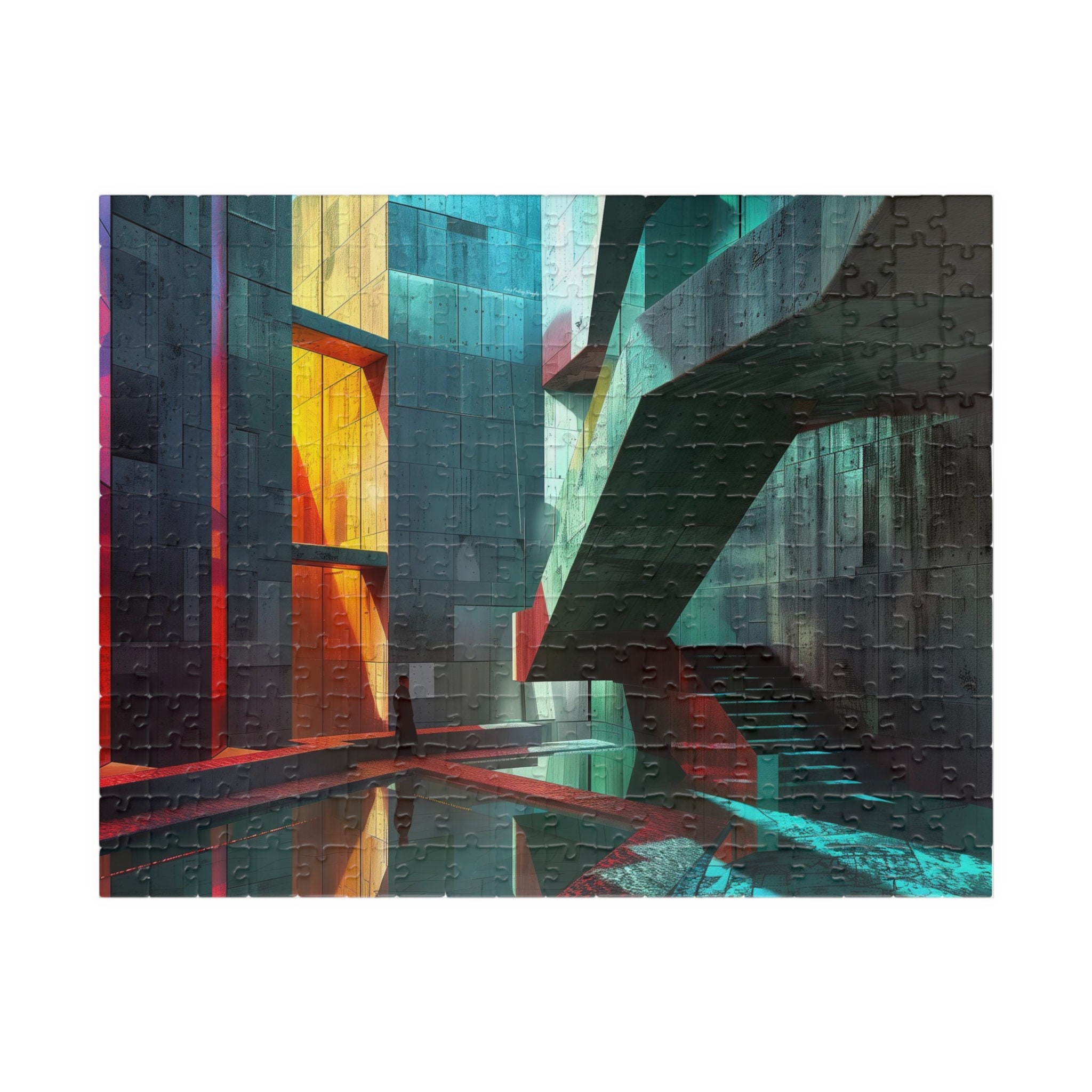 Colorful Surreal Concrete Architecture Puzzle, Architect Puzzle by Lui ...