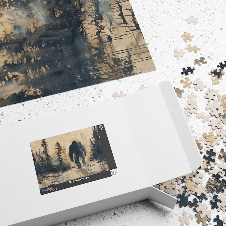 Bigfoot Puzzle, Abstract Jigsaw Puzzle Showing the Silhouette of the ...