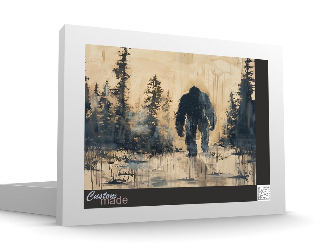 Bigfoot Puzzle, Abstract Jigsaw Puzzle Showing the Silhouette of the ...