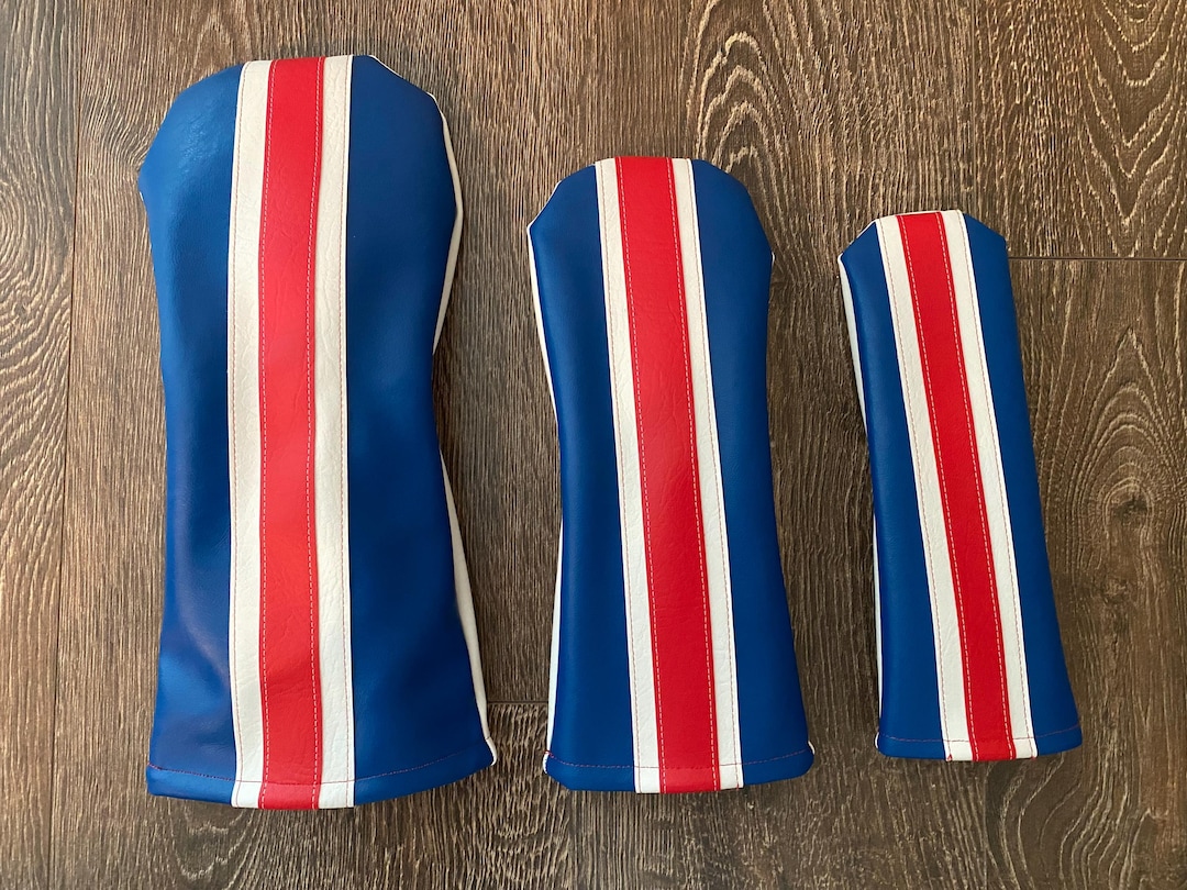 Set of 3 Custom Designed - Red White & Blue Golf Club Head Covers - Etsy