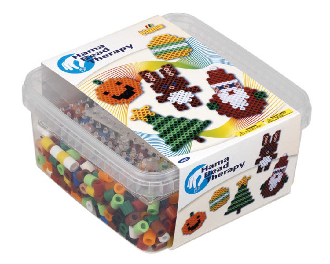 Maxi Beads and Pegboards Set With Plastic Box HAMA Bead Therapy ...