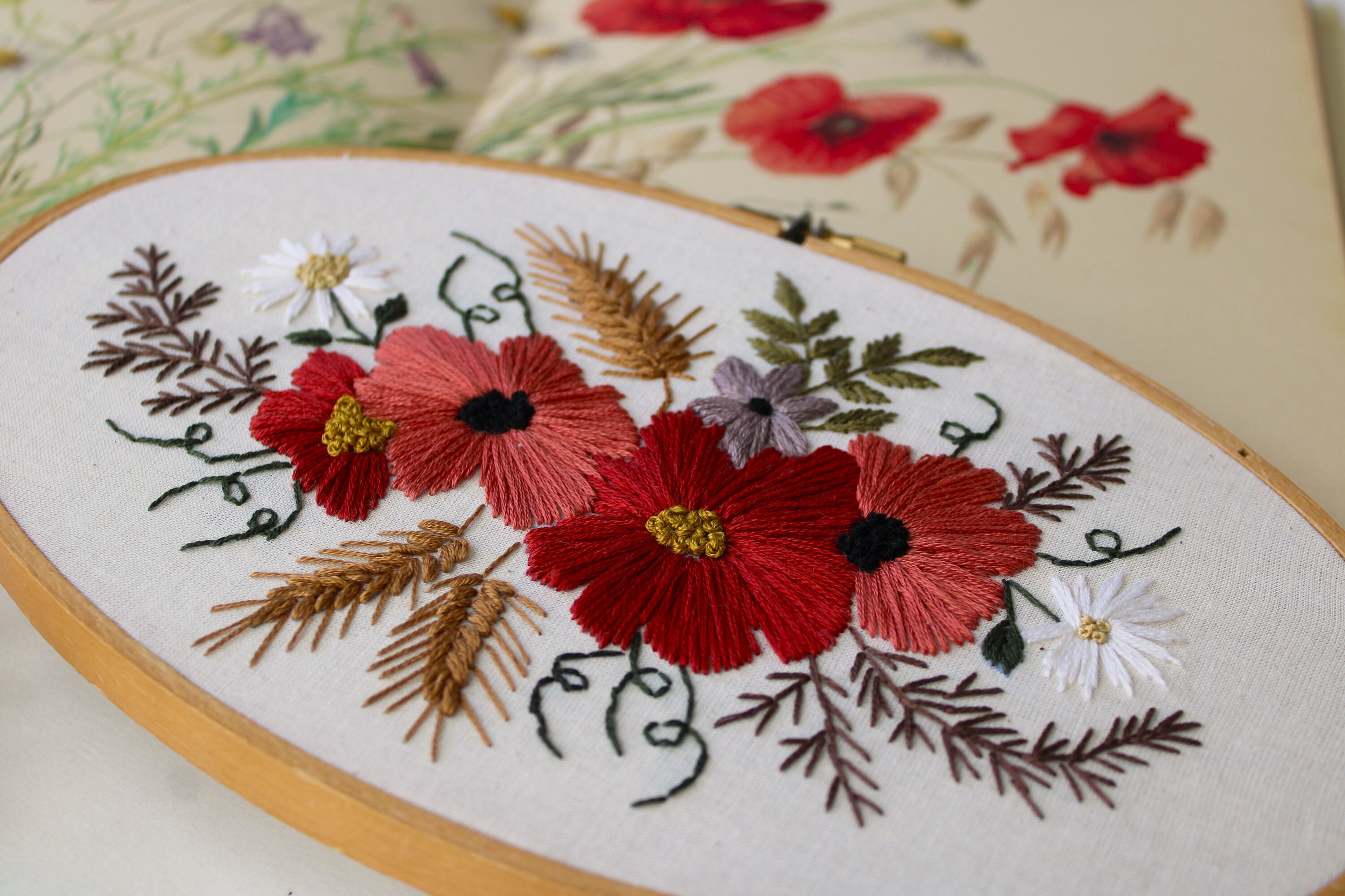 Wheat Harvest Embroidery PDF Pattern Easy Design for - Etsy