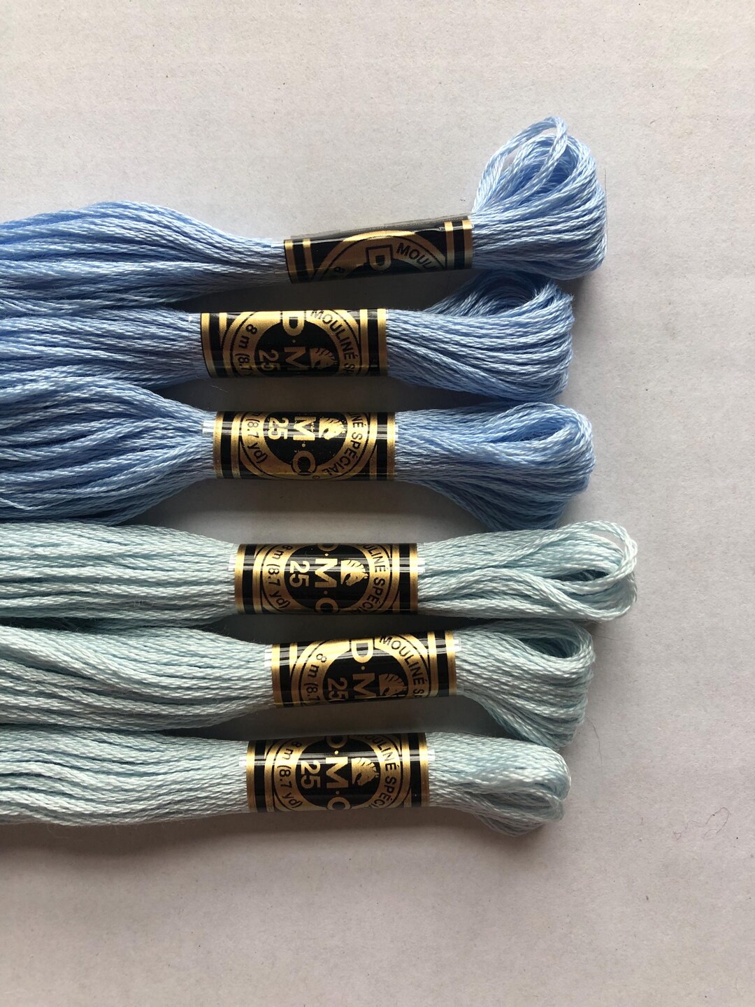 DMC Thread Pack – 6 Skeins, Blue Shades for Embroidery, Cross Stitch ...