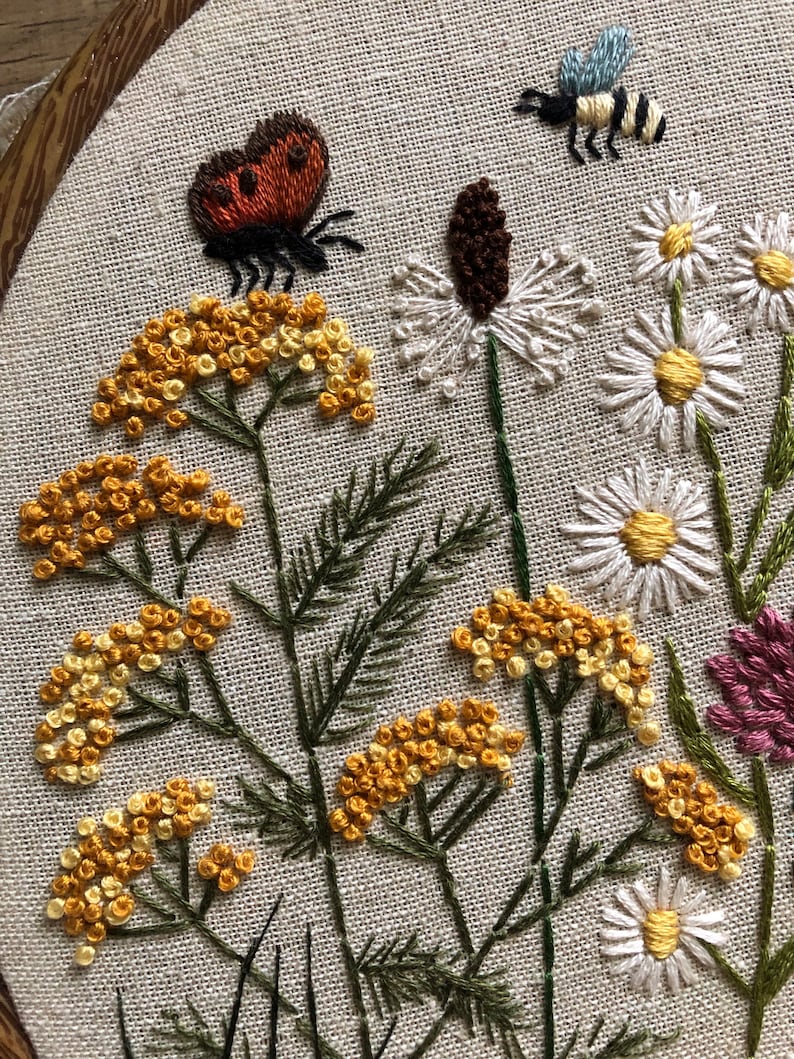 Wildflower Meadow Embroidery Pattern – Floral Design (PDF Pattern) - Etsy