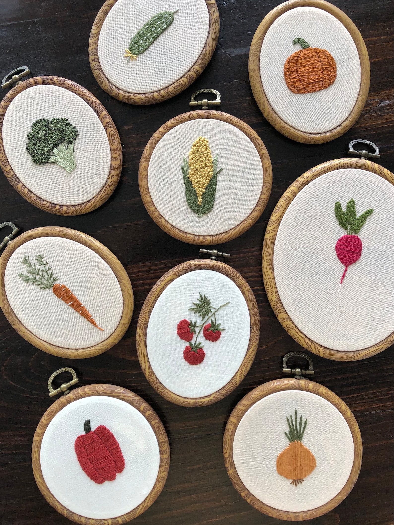 Veggies Hand Embroidery Pattern PDF Download, Garden Vegetable Food ...