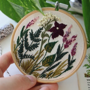 Botanical PDF Embroidery Pattern- 4 Inch Hoop a Tiny Flower Meadow With ...