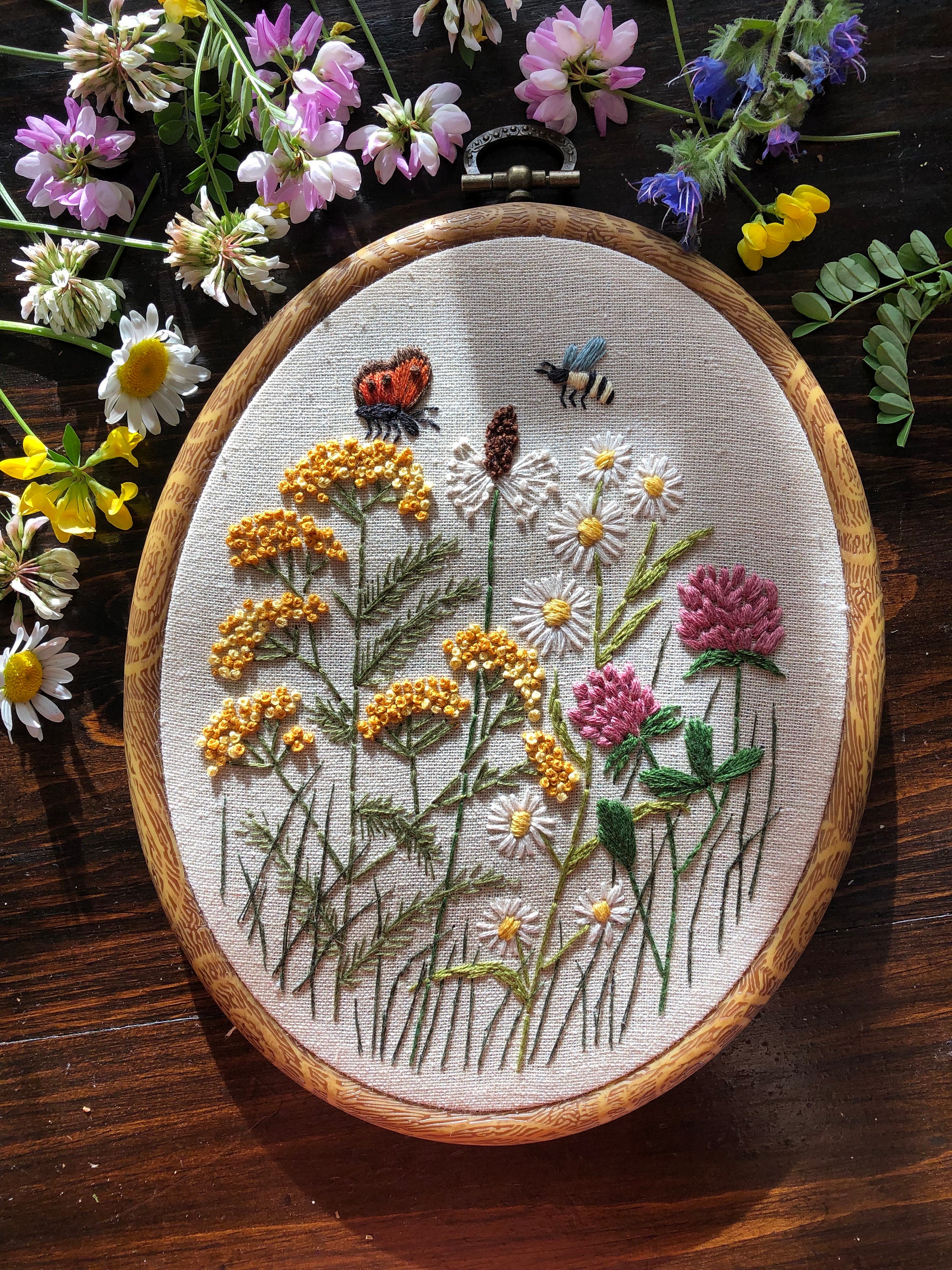 Wildflower Meadow Embroidery Pattern – Floral Design (PDF Pattern) - Etsy