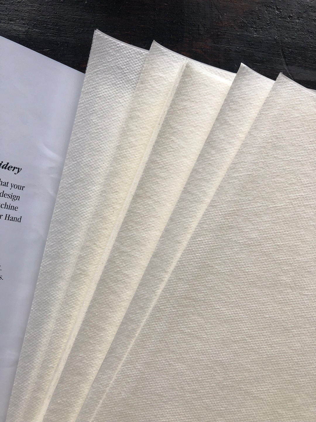 Stick and Stitch Paper Self-adhesive and Wash-away Sheets for Hand ...