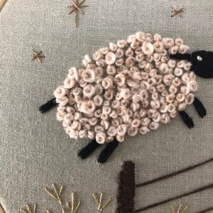 Sheep Hand Embroidery Pattern, Digital Download Embroidery, Animals ...