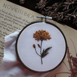 Chrysanthemum Embroidery Pattern: November Birth Flower (PDF Pattern ...
