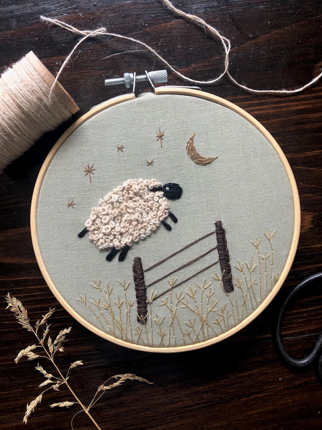 Sheep Hand Embroidery Pattern, Digital Download Embroidery, Animals ...